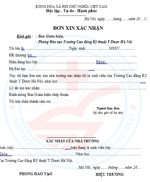 Một số mẫu đơn - văn bản thường dùng